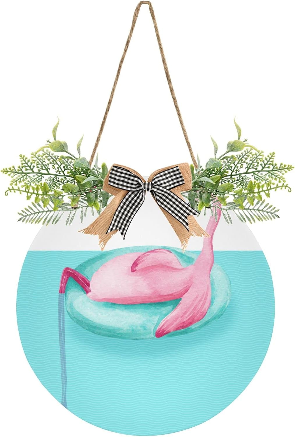 SKYSONIC Flamingo Welcome Sign for Front Door,All Seasons Welcome ...