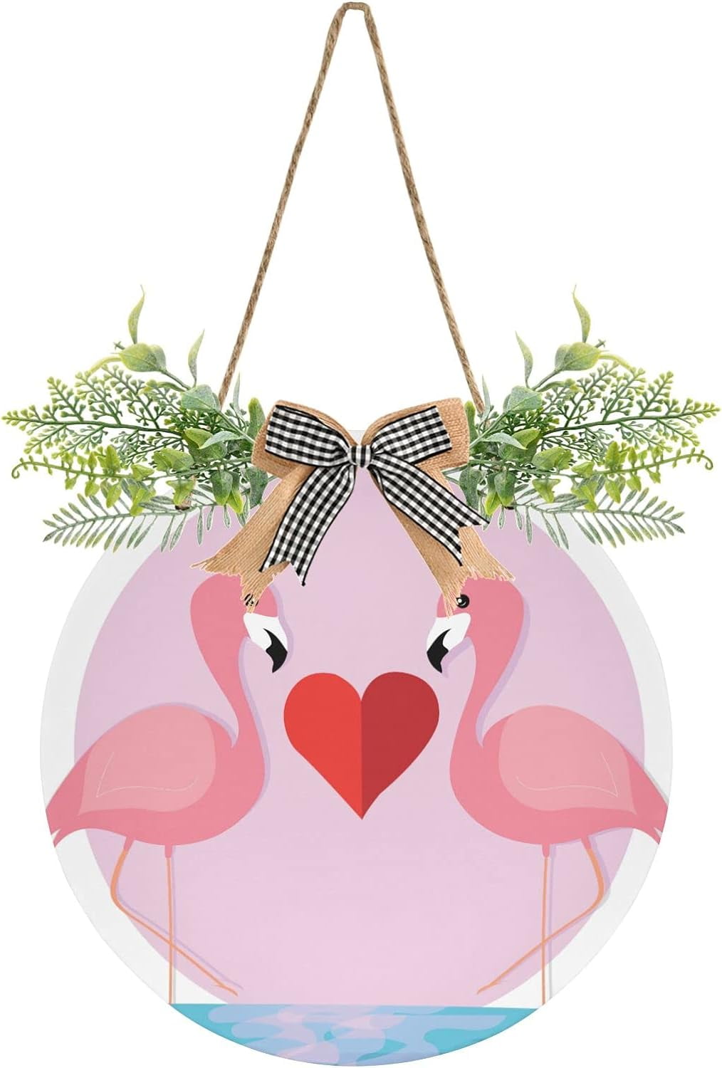 SKYSONIC Flamingo Welcome Sign for Front Door,All Seasons Welcome ...