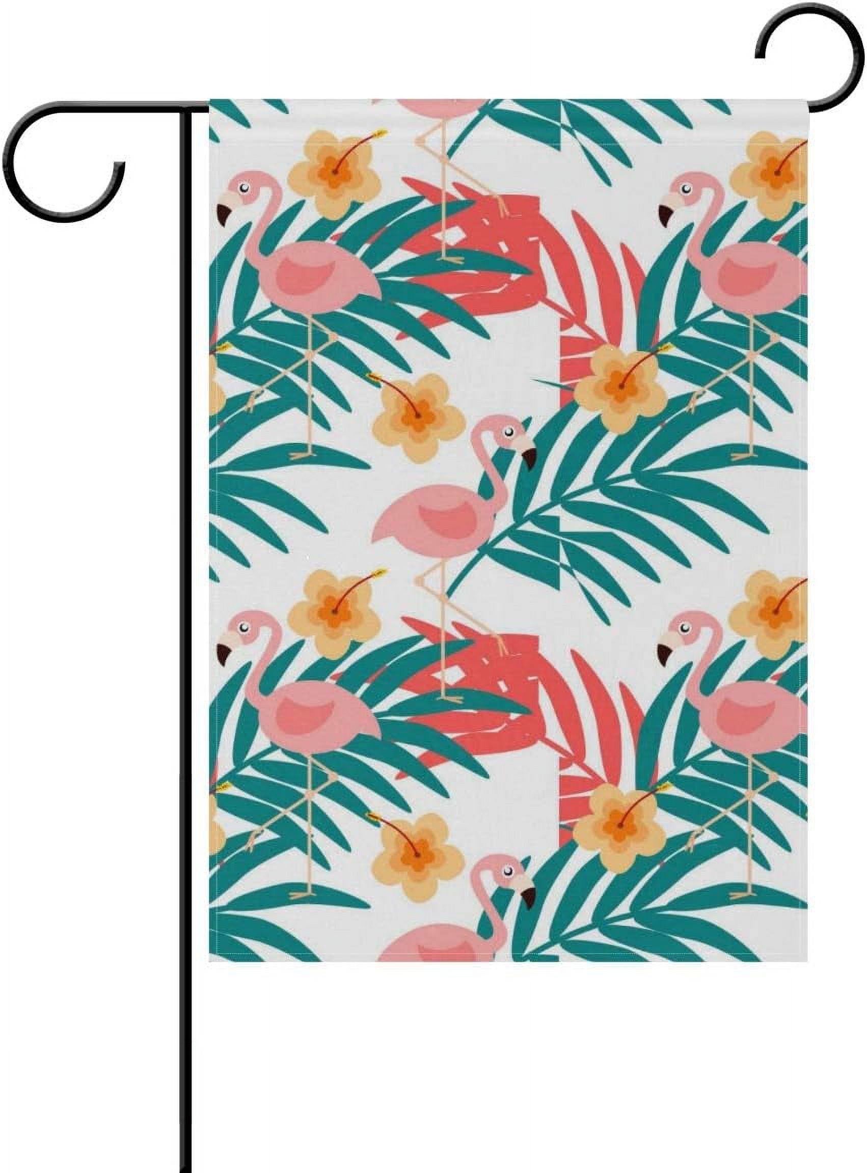 SKYSONIC Flamingo and Summer Flower Double-Sided Printed Garden House ...