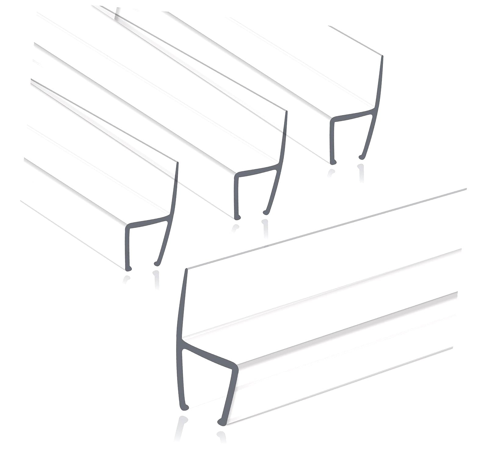 SKYSONIC Frameless Shower Door Seal Strip 4 Pack 39 Inch for 3/8" Thick ...