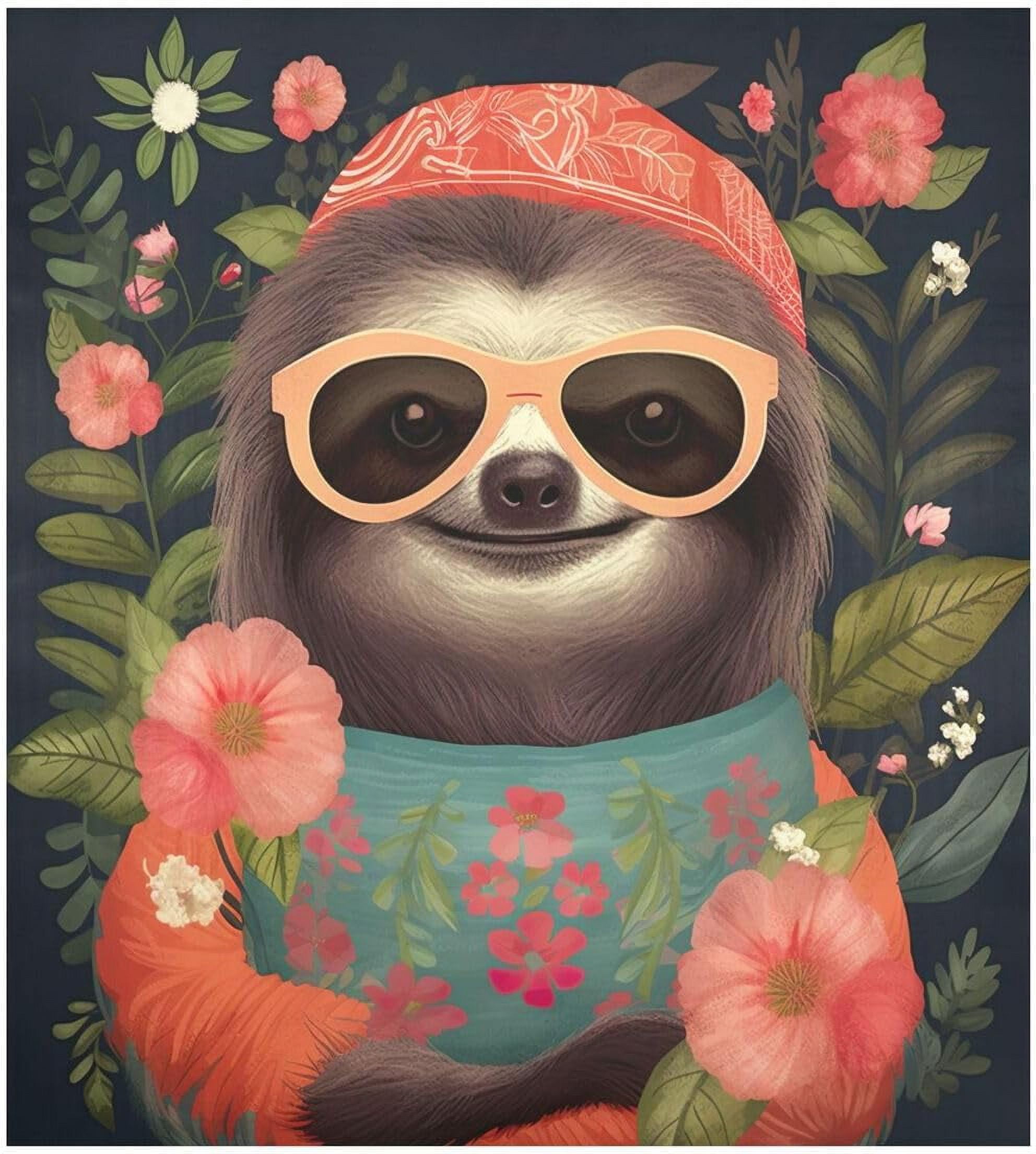 SKYSONIC Funny Sloth Dishwasher Magnet Cover 23x26in,Reuseable ...