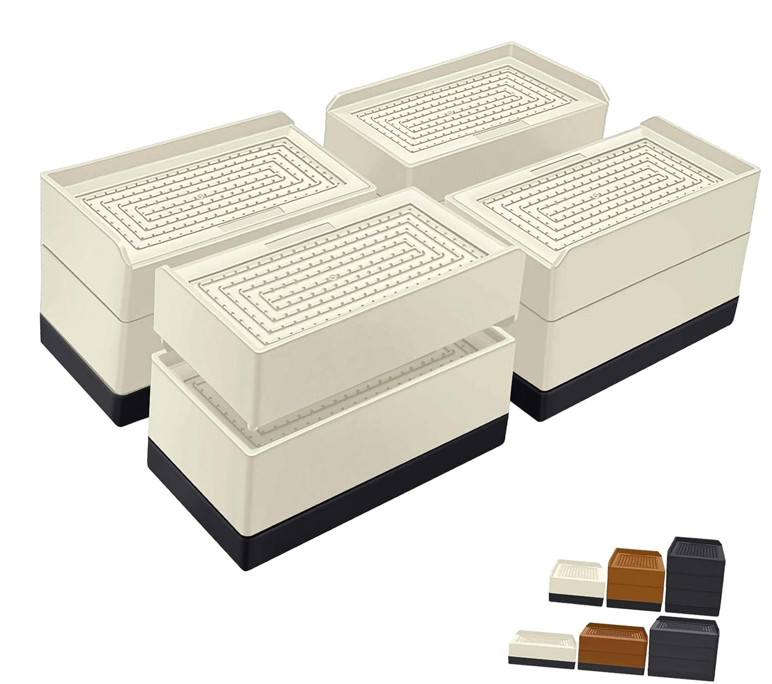 SKYSONIC Furniture Elevators 3 Inch, Rectangular Adjustable Support ...