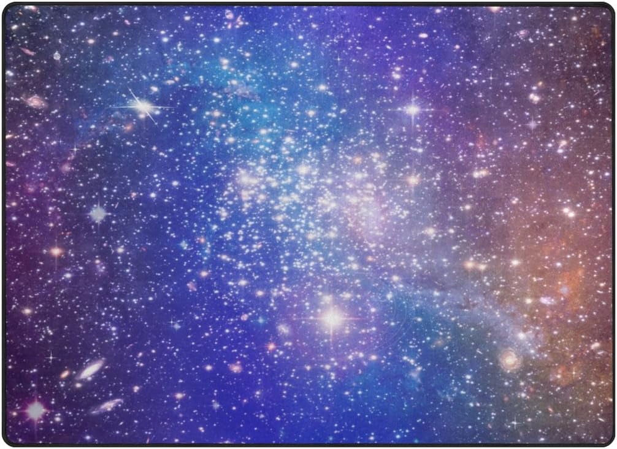 SKYSONIC Galaxy Nebula Sky 80x58 inches Lightweight Soft Area Rug Mat ...