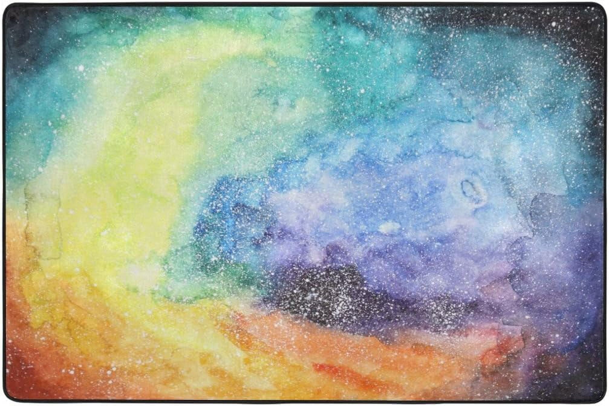 SKYSONIC Galaxy Stars Night Sky Area Rug Pad 24x36 Inch 100% Light ...