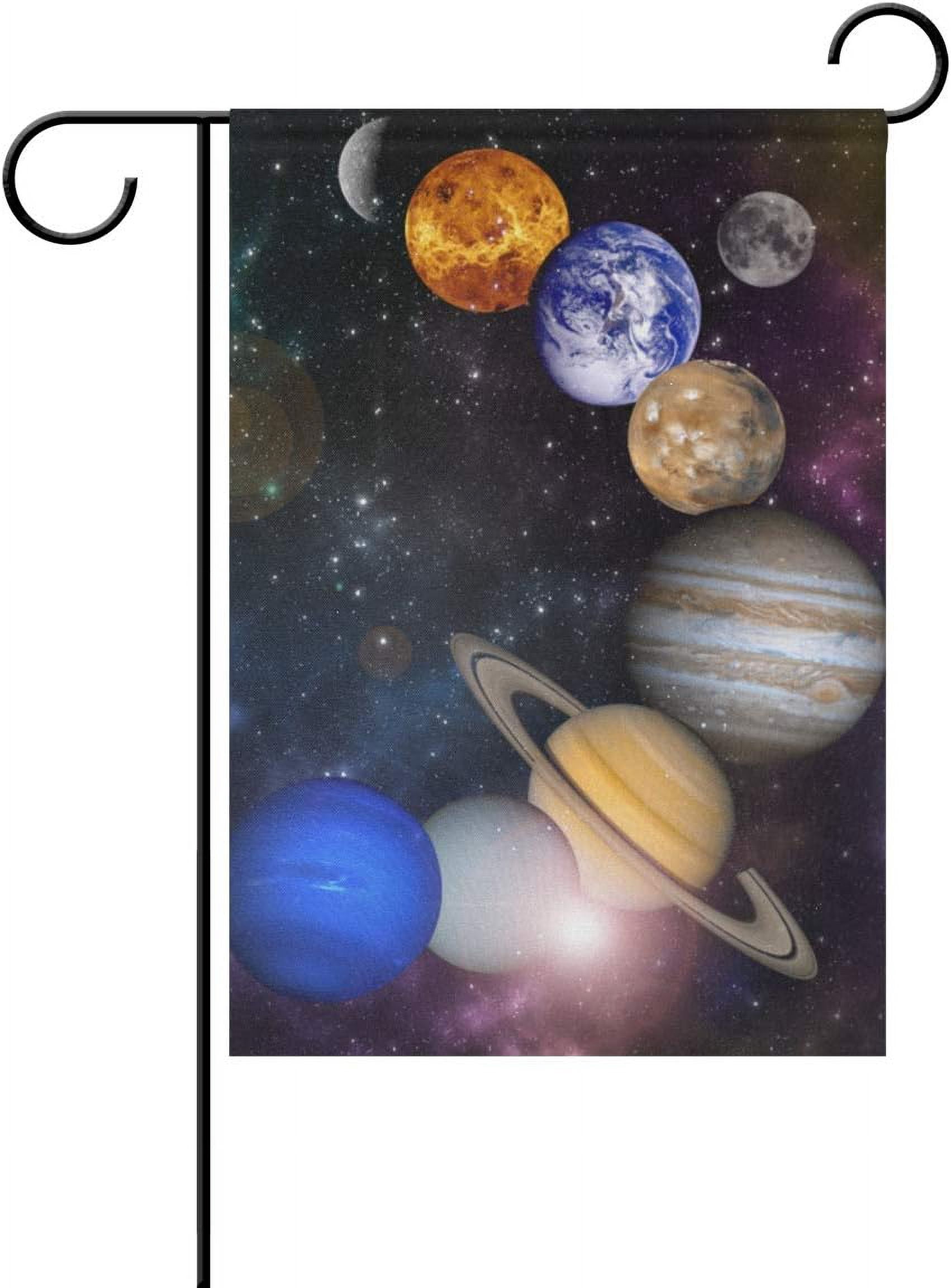 SKYSONIC Garden Flag Moon Solar System Double-Sided Printed House ...