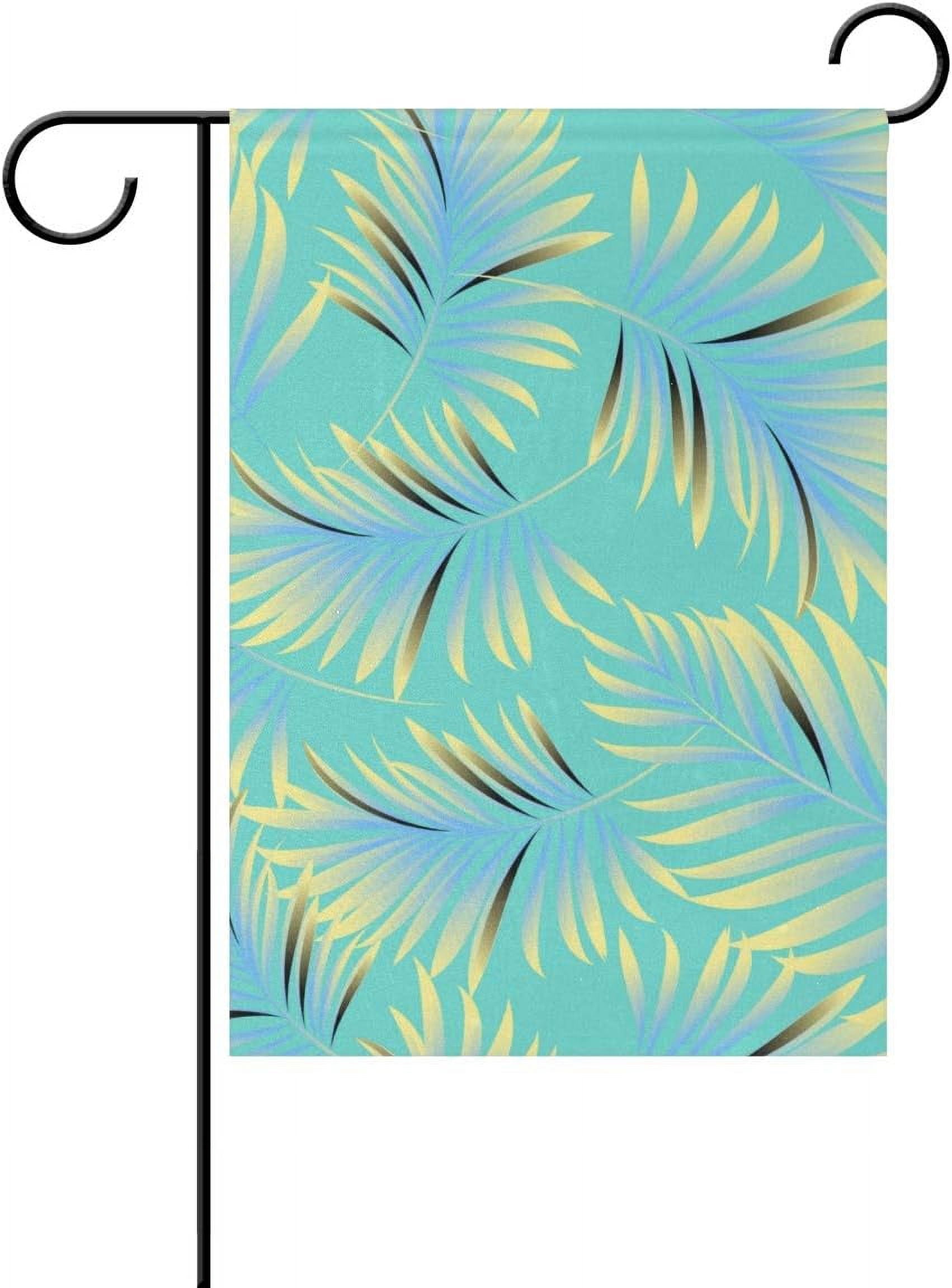 SKYSONIC Garden Flag Tropical Plant Leaves Double-Sided Printed House ...