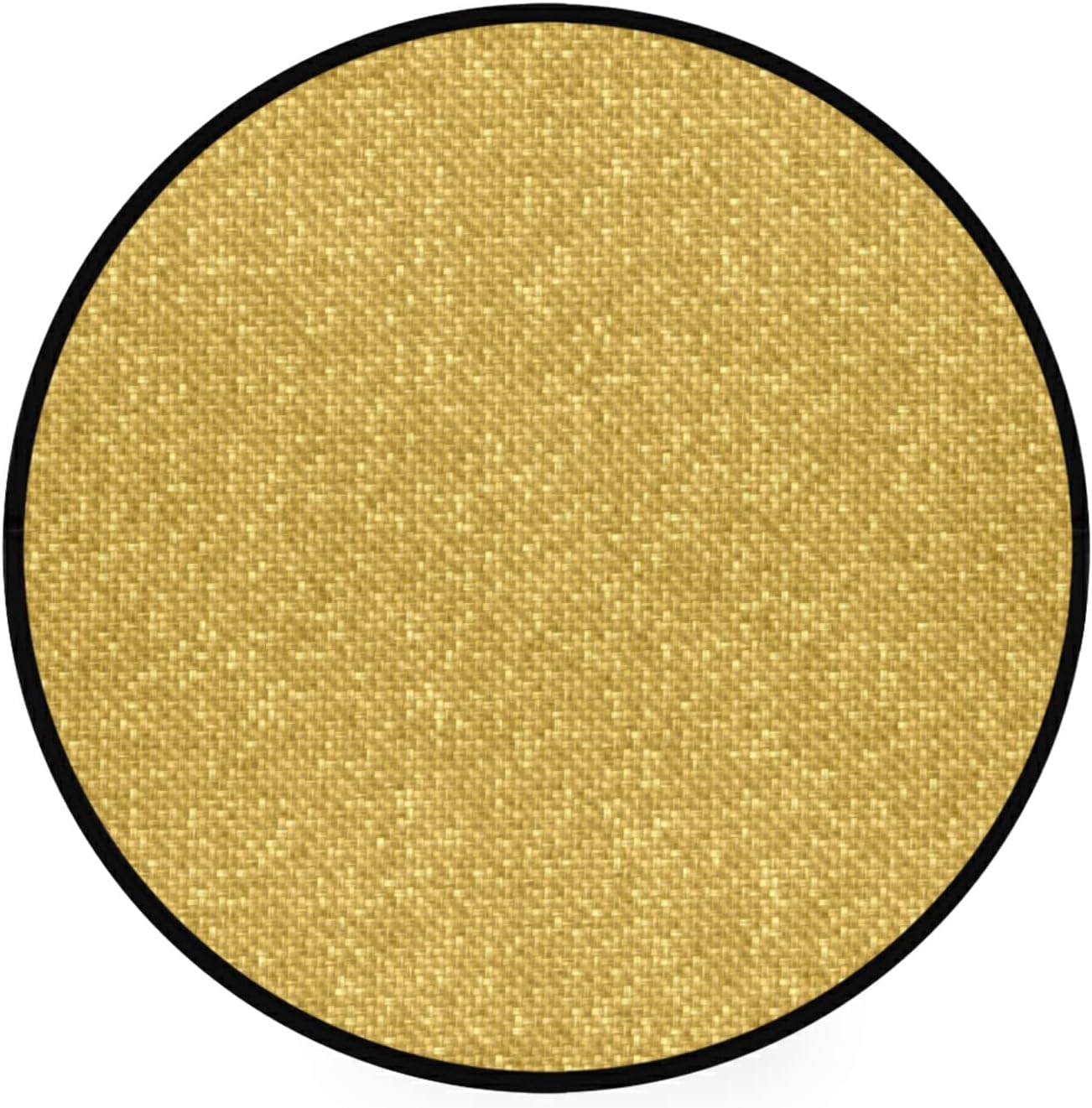 SKYSONIC Gold Rough Fabric Texture Round Area Rug Chair Couch Cover ...