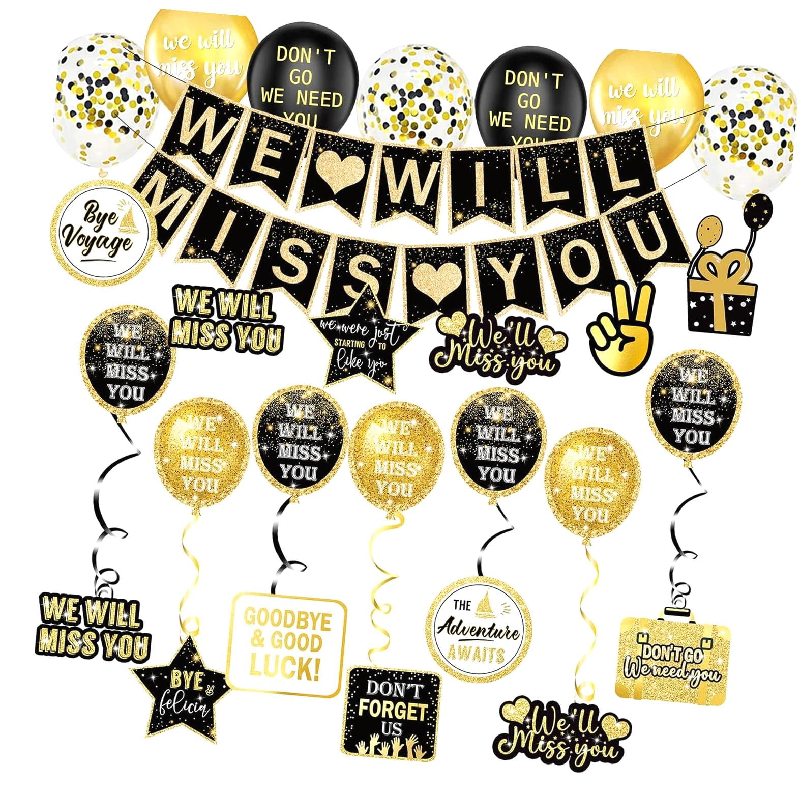 SKYSONIC Goodbye Party Decorations Kit, We Will Miss You Party Supplies ...
