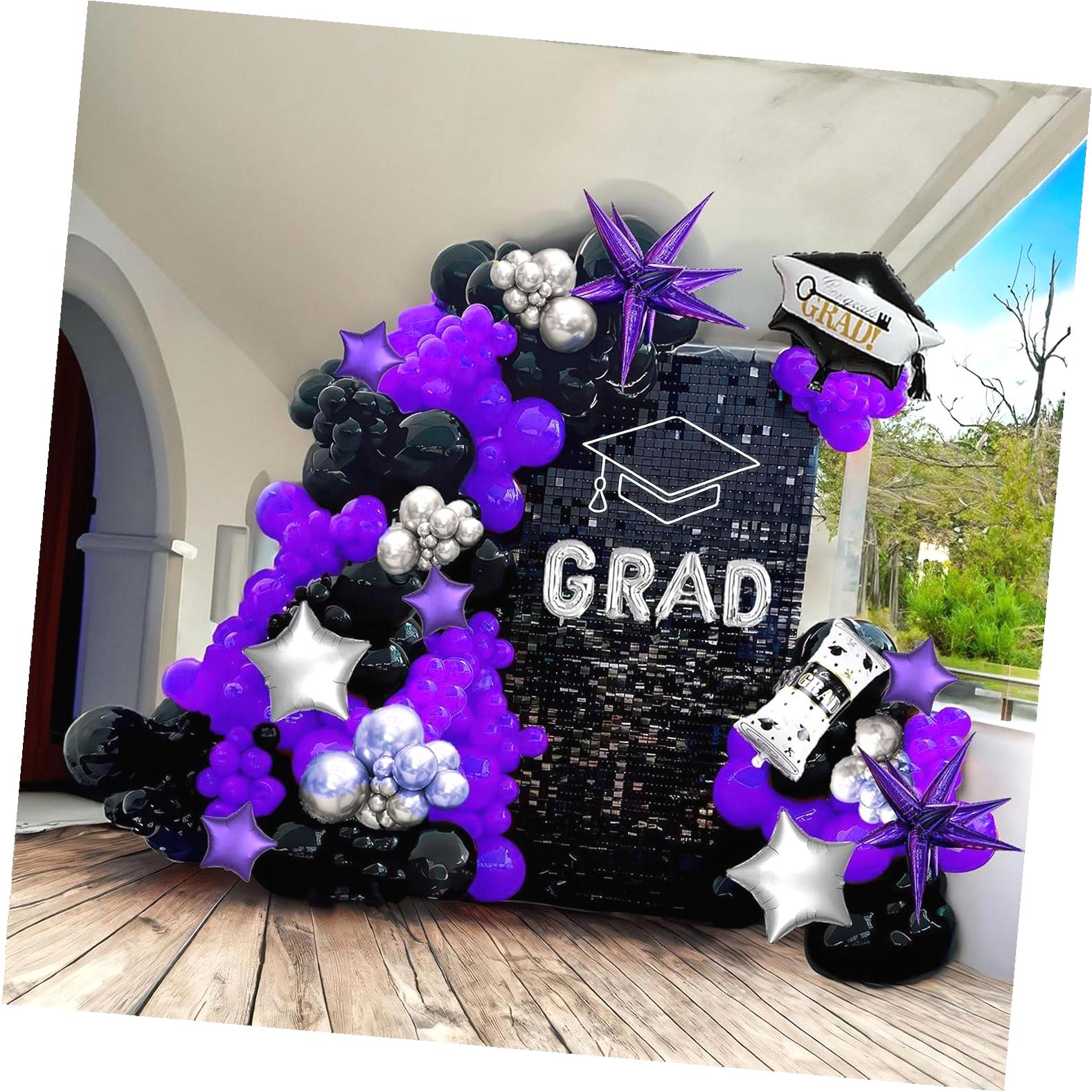 SKYSONIC Graduation Decorations 2025, 4-Piece GRAD Balloon Box Set with ...