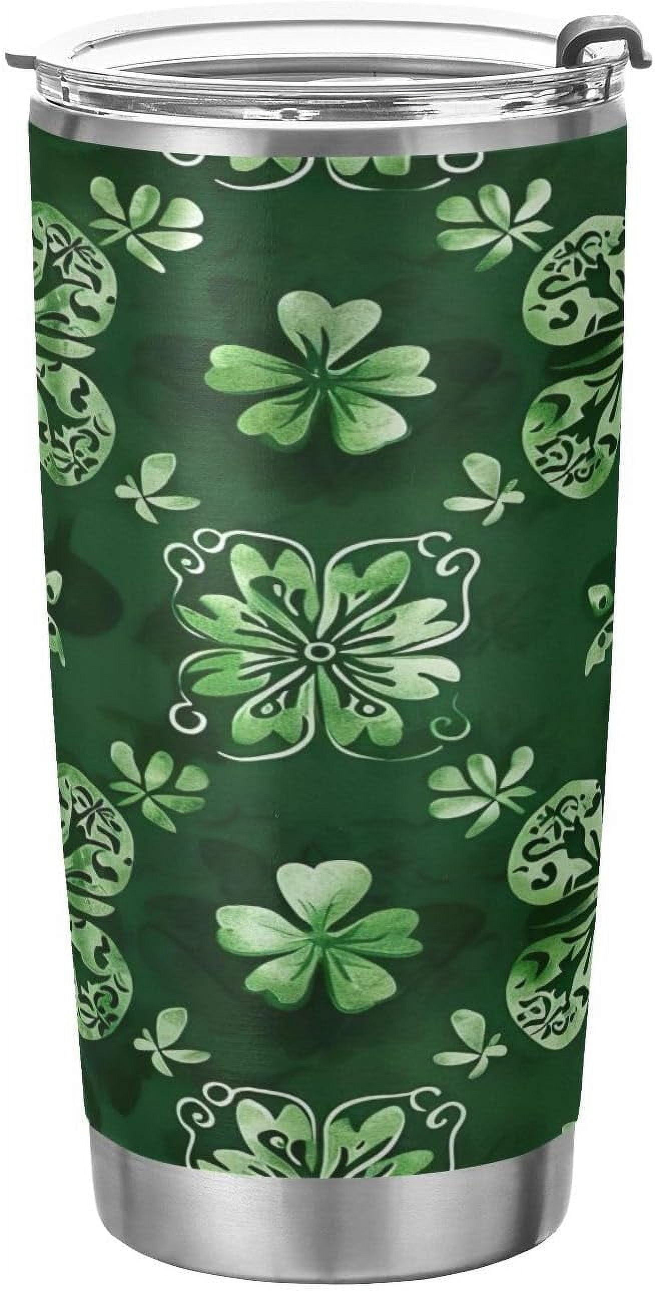 SKYSONIC Graffiti Four Leaf Clover Pattern 12 oz Stainless Steel ...