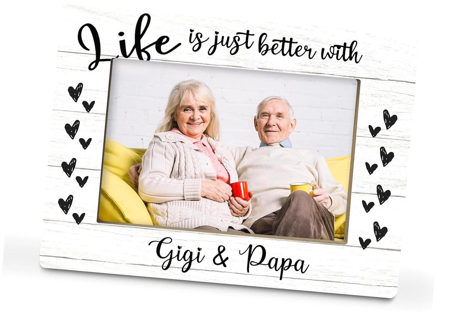 SKYSONIC Grandparent Picture Frame, Gigi and Papa from Grandchildren ...
