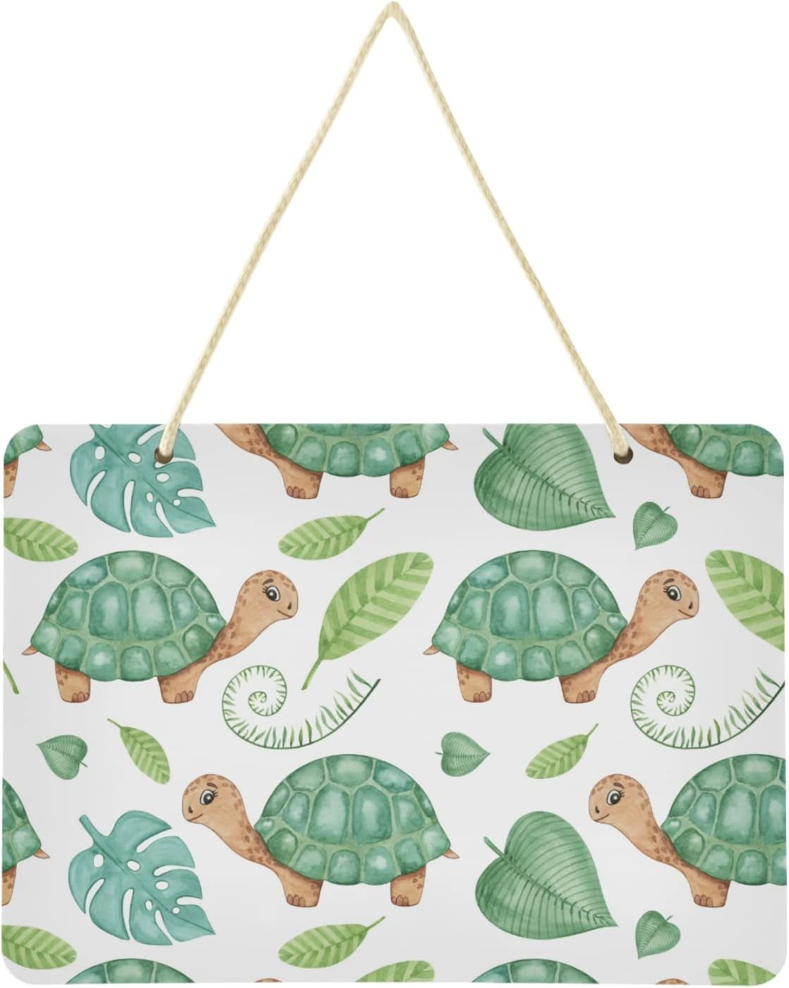 SKYSONIC Green Sea Turtle Welcome Sign Front Door Decor Wall Hanging ...