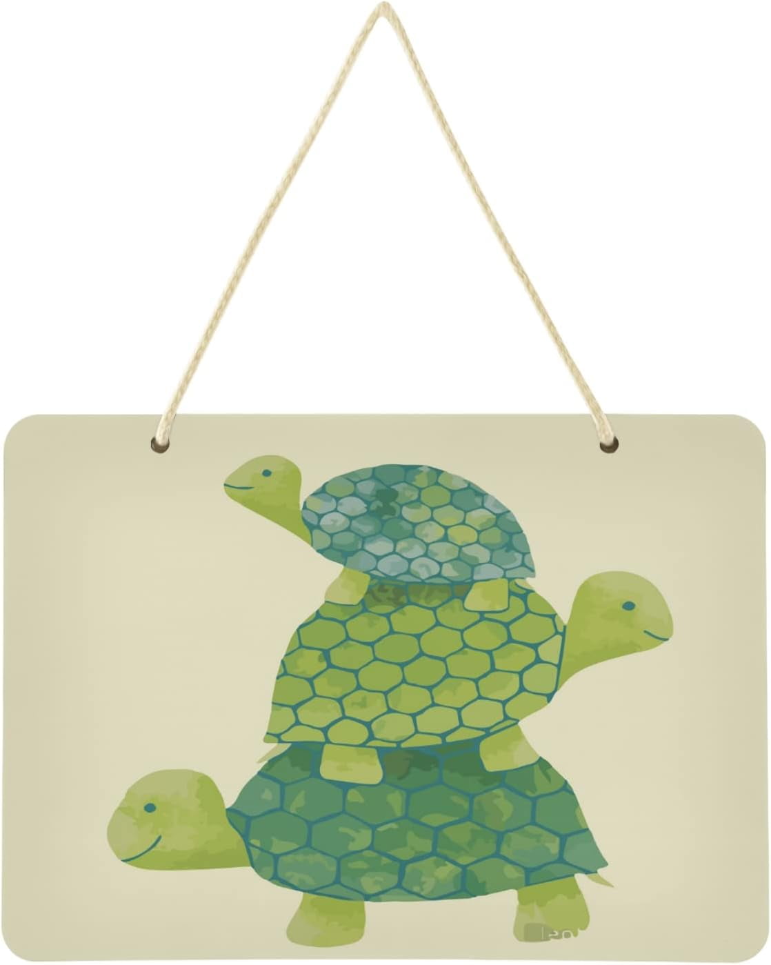 SKYSONIC Green Sea Turtle Welcome Sign Front Door Decor Wall Hanging ...