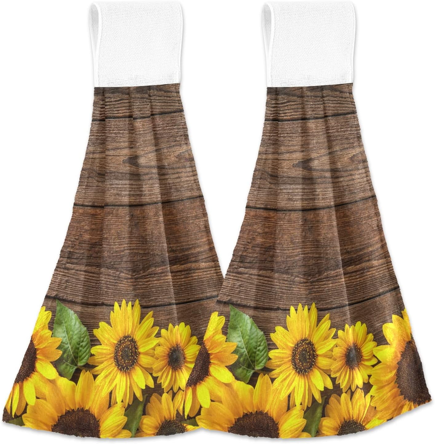 SKYSONIC Hanging Kitchen Towel 12 x 17 Inch Sunflower Board -d Towel ...