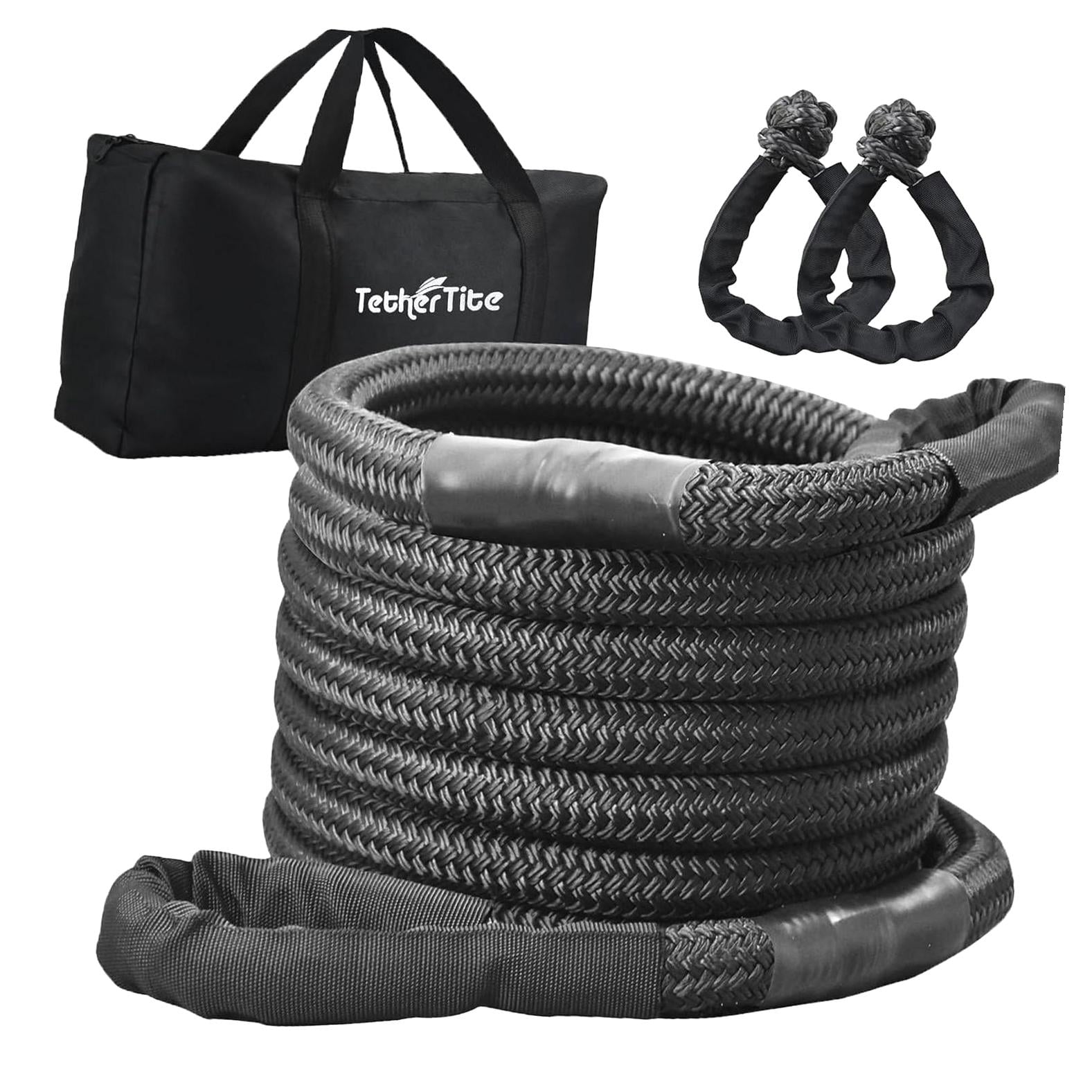 SKYSONIC Heavy-Duty Recovery Tow Rope (36000lbs) Including 2 UHMWPE ...