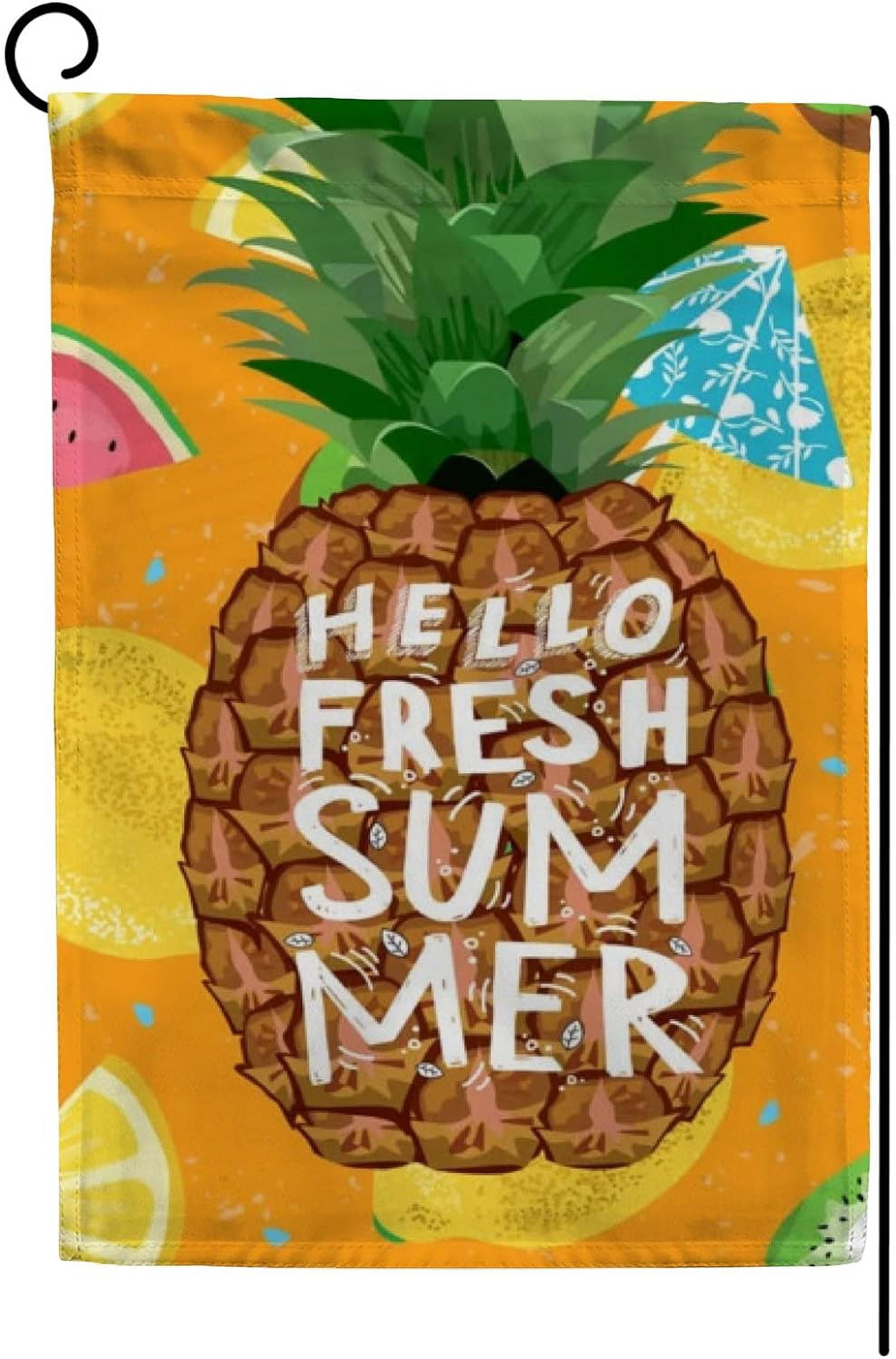 SKYSONIC Hello Summer Tropical Fruits Pineapple Double-Sided Printed ...
