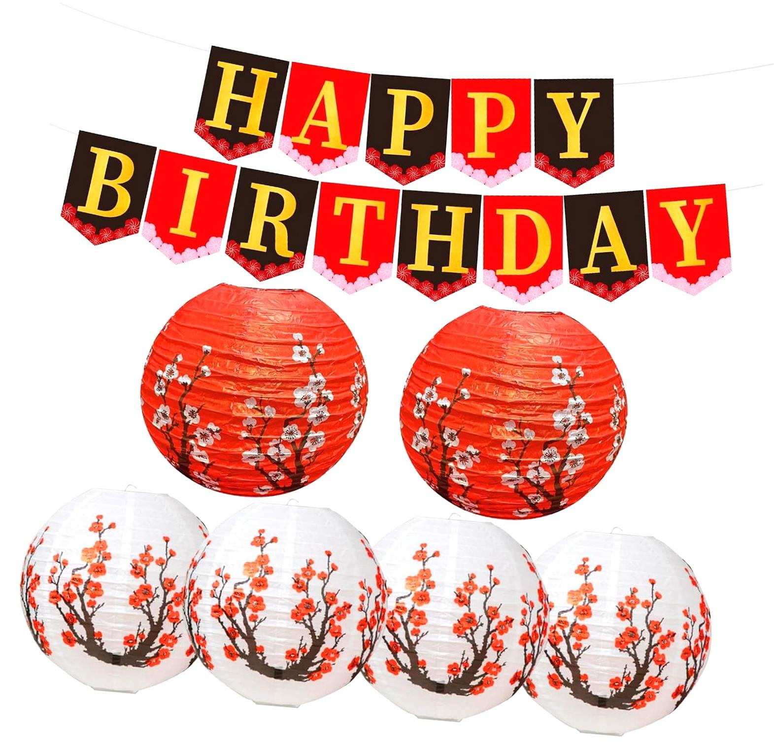 SKYSONIC Hibachi Birthday Party Decorations - 8PCS Japanese Hibachi ...