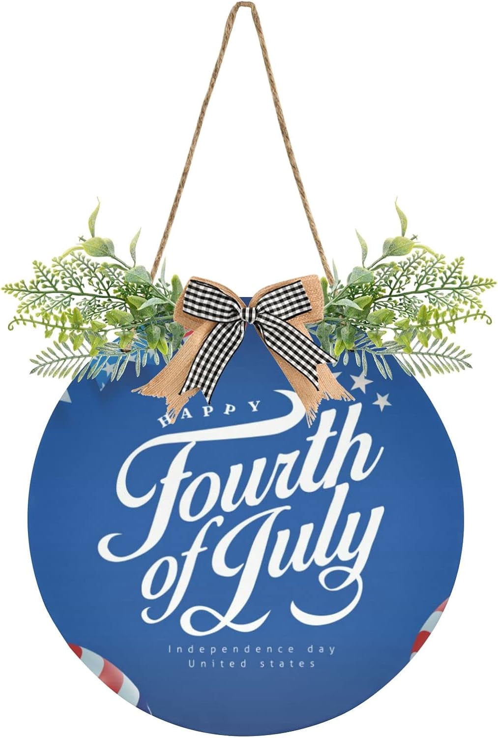 SKYSONIC Independence Day Welcome Sign for Front Door,All Seasons ...