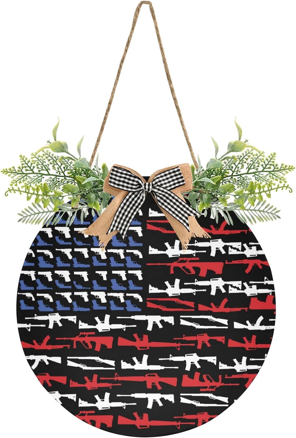 SKYSONIC Independence Day Welcome Sign for Front Door,All Seasons ...