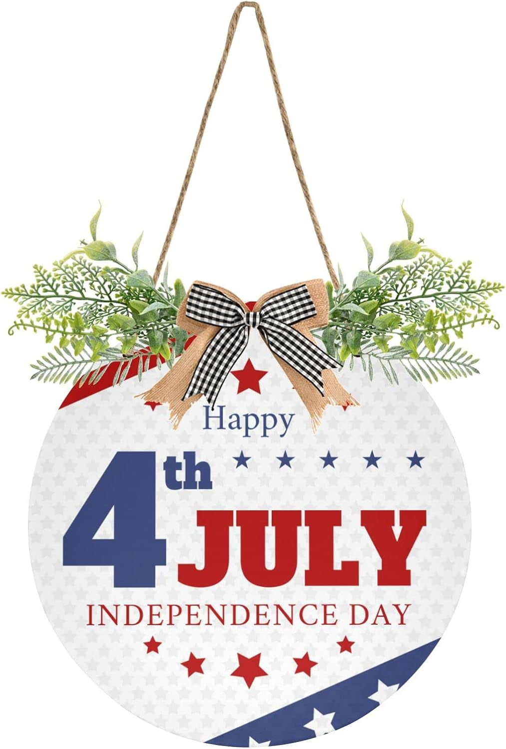 SKYSONIC Independence Day Welcome Sign for Front Door,All Seasons ...