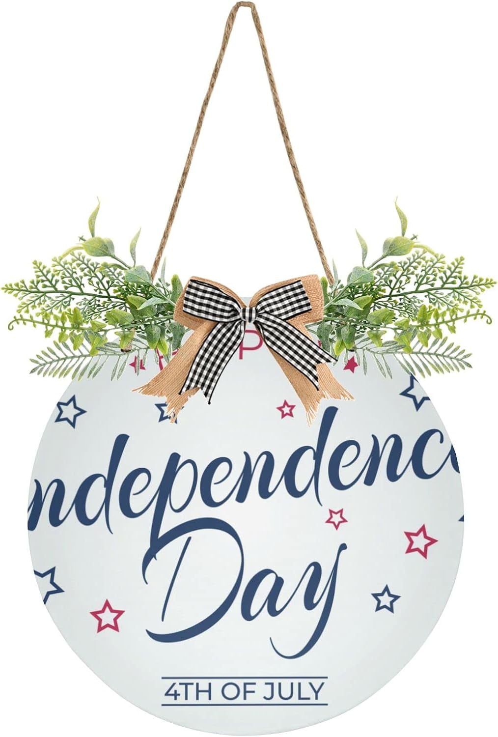 SKYSONIC Independence Day Welcome Sign for Front Door,All Seasons ...