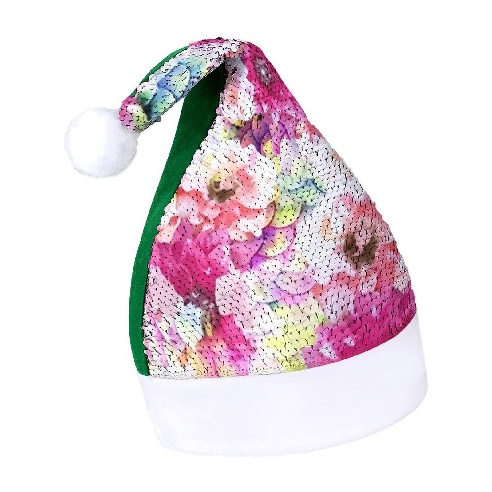 SKYSONIC Interactive Sequin Christmas Hat, Design Pattern Floral ...