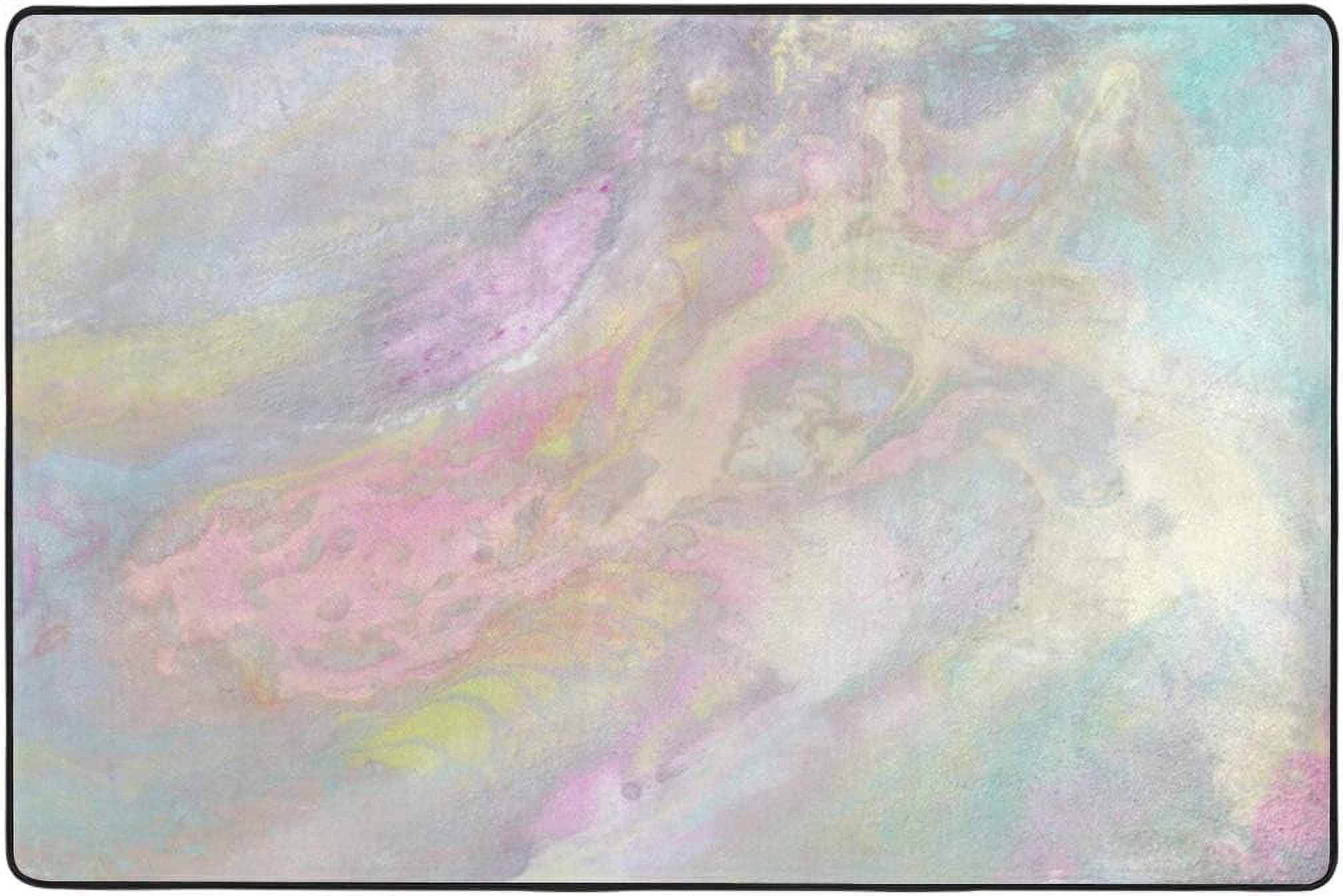 SKYSONIC Iridescent Color Transitions Area Rug Carpet for Living Room ...