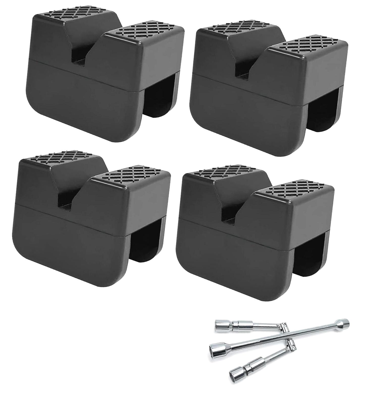 SKYSONIC Jack Stand Set of 4 with a 4 Way Lug Wrench - Walmart.com
