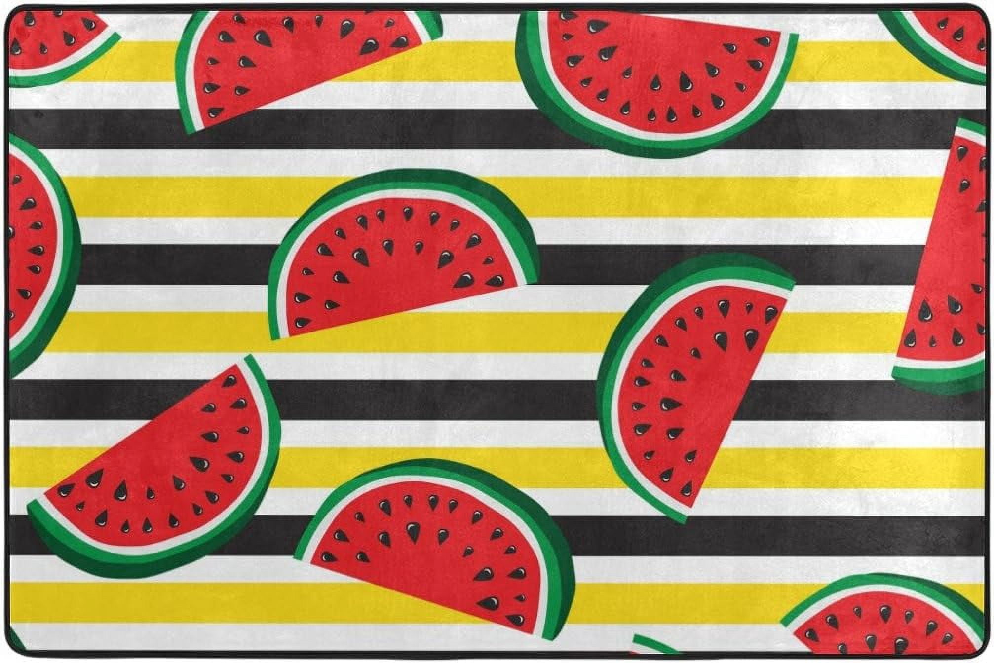 SKYSONIC Juicy Slices of Watermelon Area Rug Pad - 72x48 inch - 100% ...