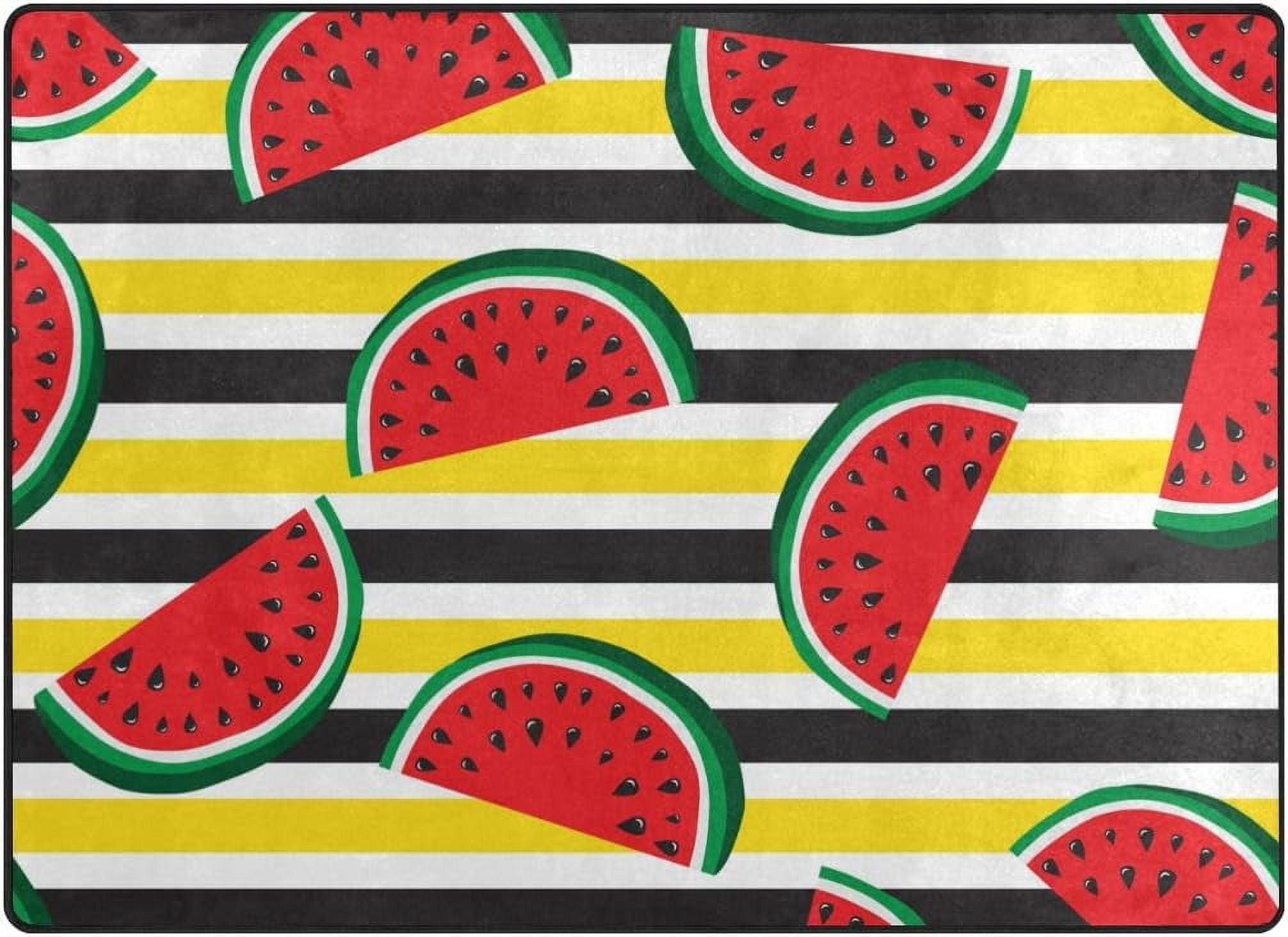 SKYSONIC Juicy Slices of Watermelon Area Rug Pad - 80x58 inch - 100% ...