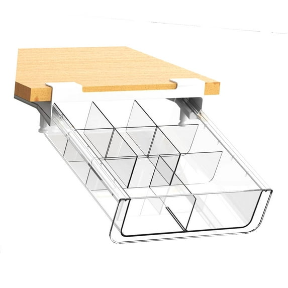 SKYSONIC Kitchen Organizer, Under Pull Out Drawer With Divider, Pantry ...