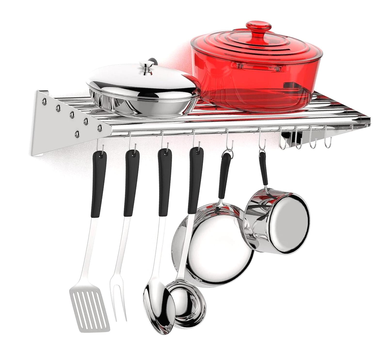 SKYSONIC Kitchen and Organization, Steel Metal Wall with 10 for Hanging ...