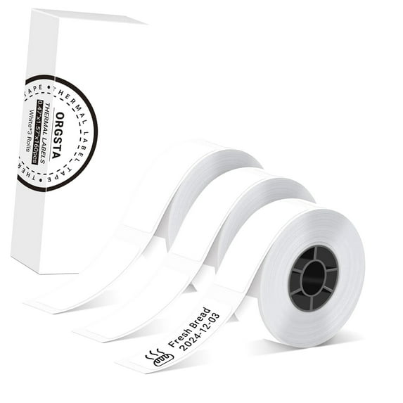 SKYSONIC Label Maker Tape, Standard Laminated Thermal Label Tape, 0.47 ...