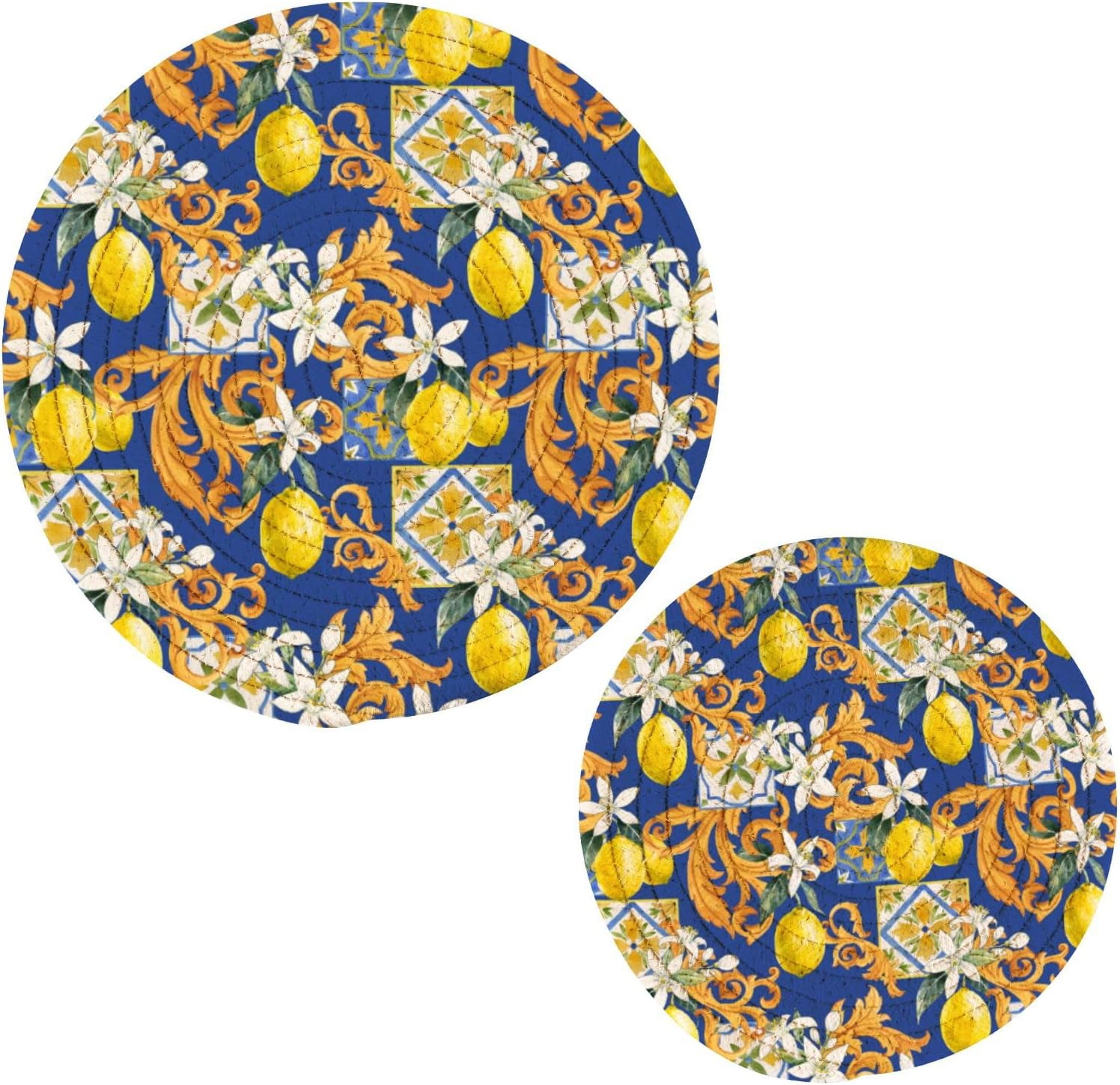 SKYSONIC Lemon Trivets Set of 2 Kitchen Decoration Pot Holders Set Heat ...
