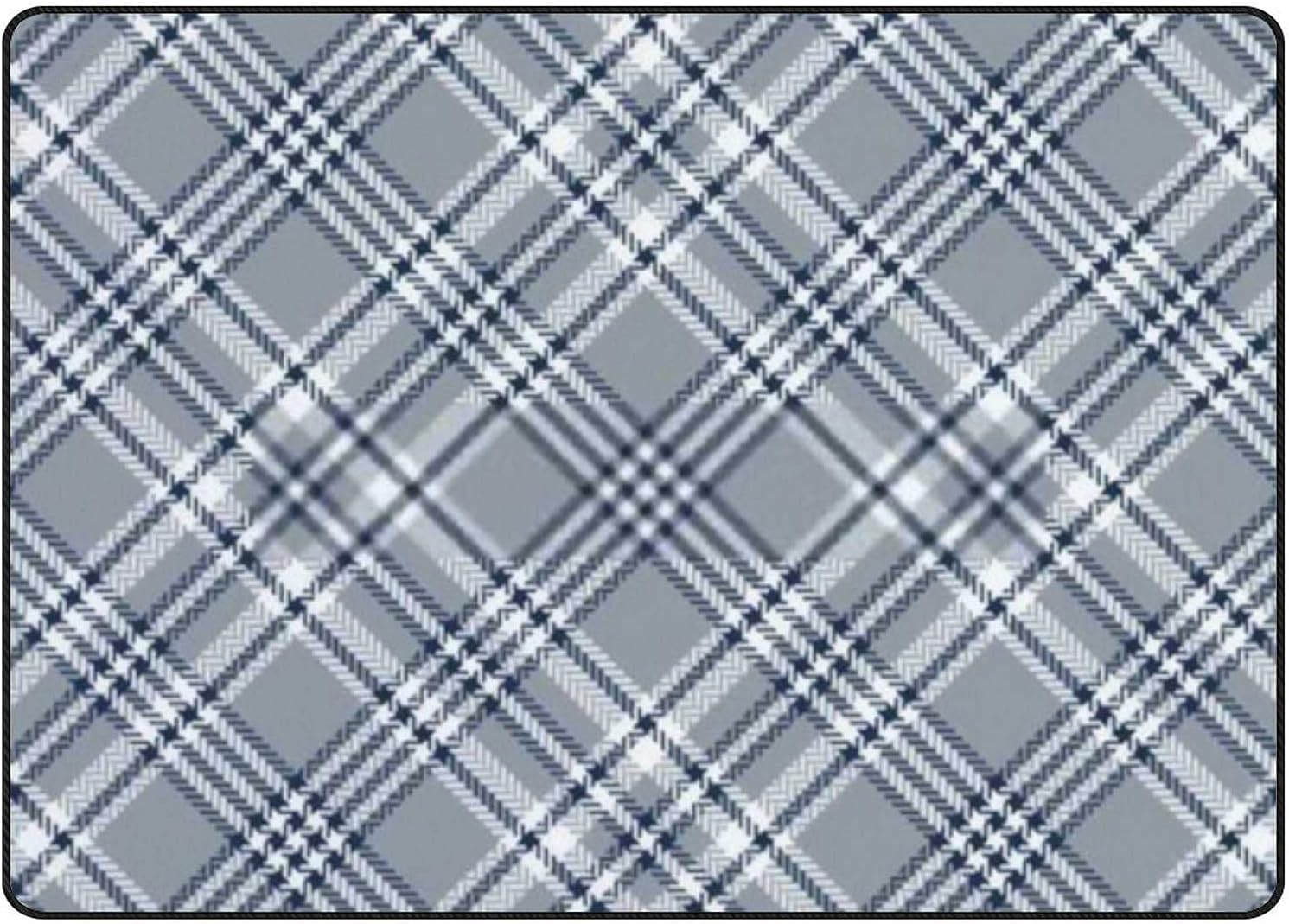 SKYSONIC Lightweight Soft Area Rugs Check Tartan Plaid Graphic Texture ...