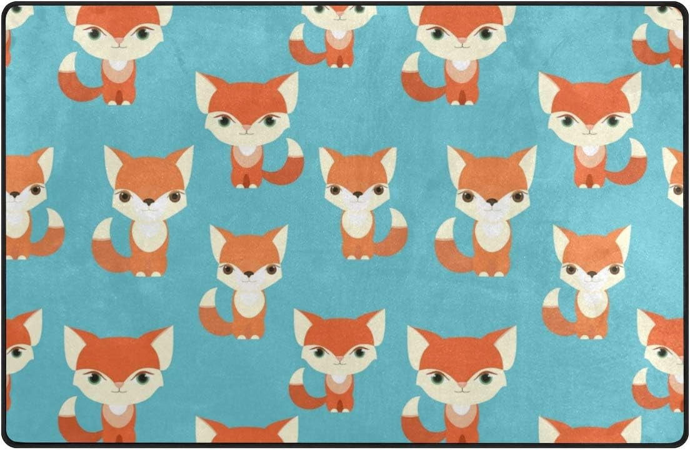 SKYSONIC Lightweight Soft Area Rugs Cute Small Animals Floor Mat ...