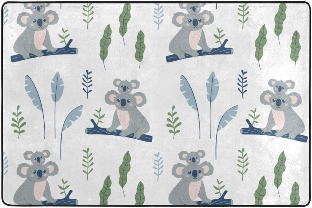 SKYSONIC Lightweight Soft Area Rugs Koala Mother and Child Floor Mat ...