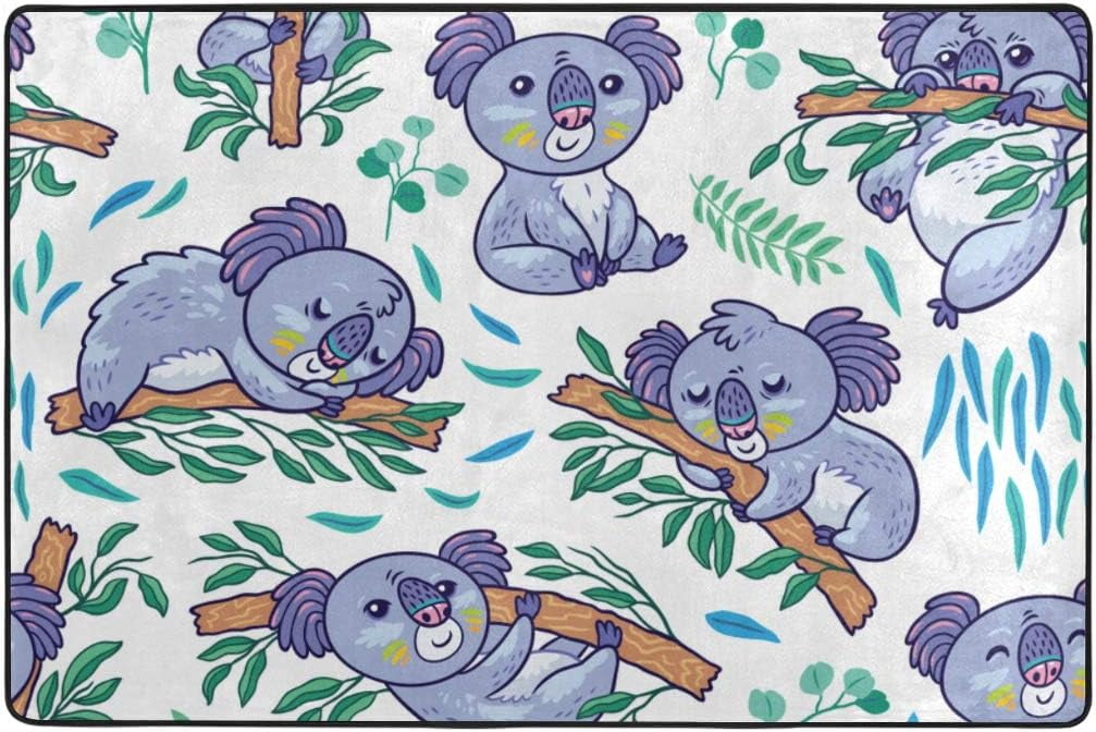 SKYSONIC Lightweight Soft Area Rugs Koalas in The Eucalyptus Forest ...