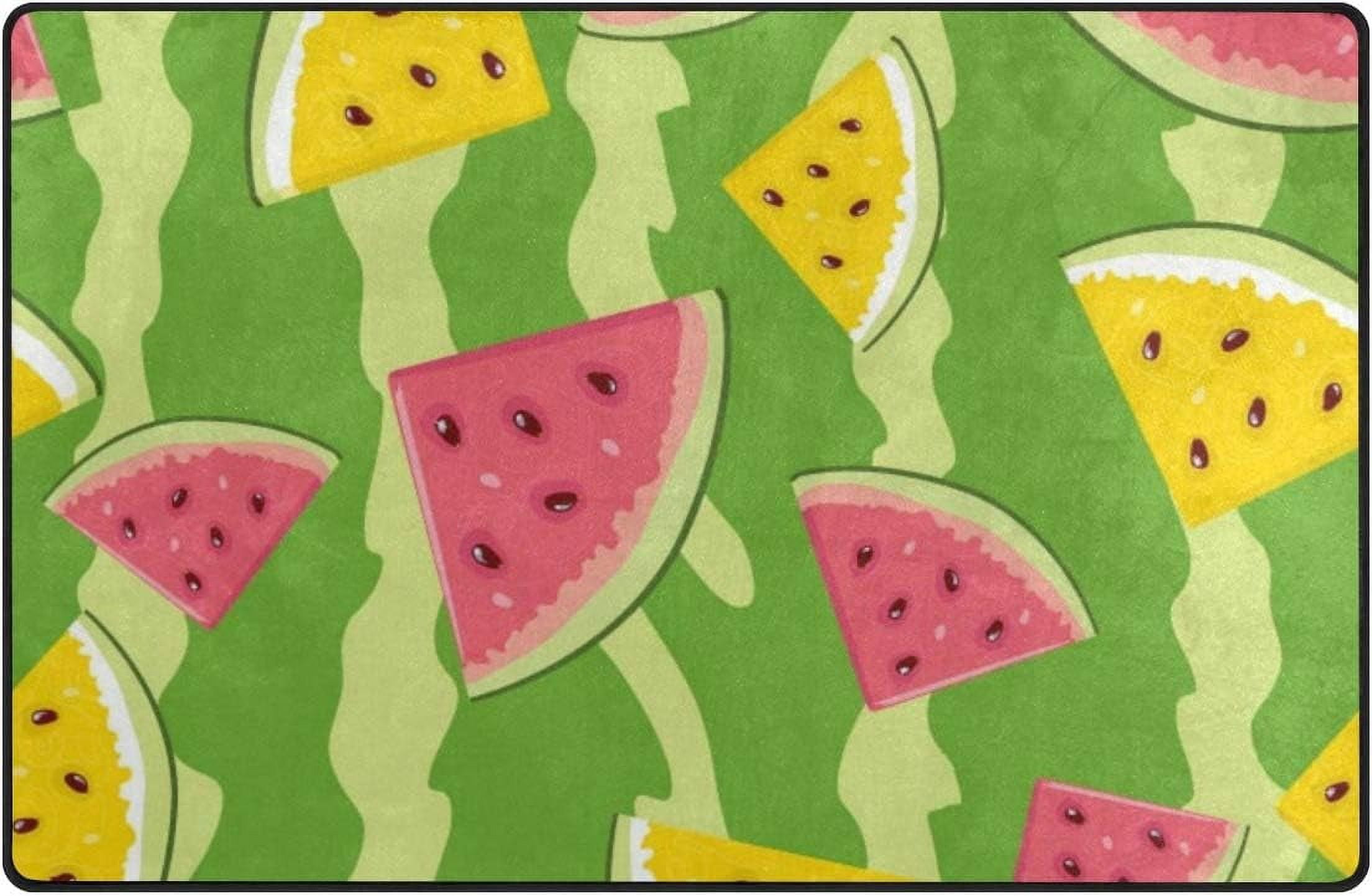 SKYSONIC Lightweight Soft Area Rugs Pattern with Watermelon Floor Mat ...