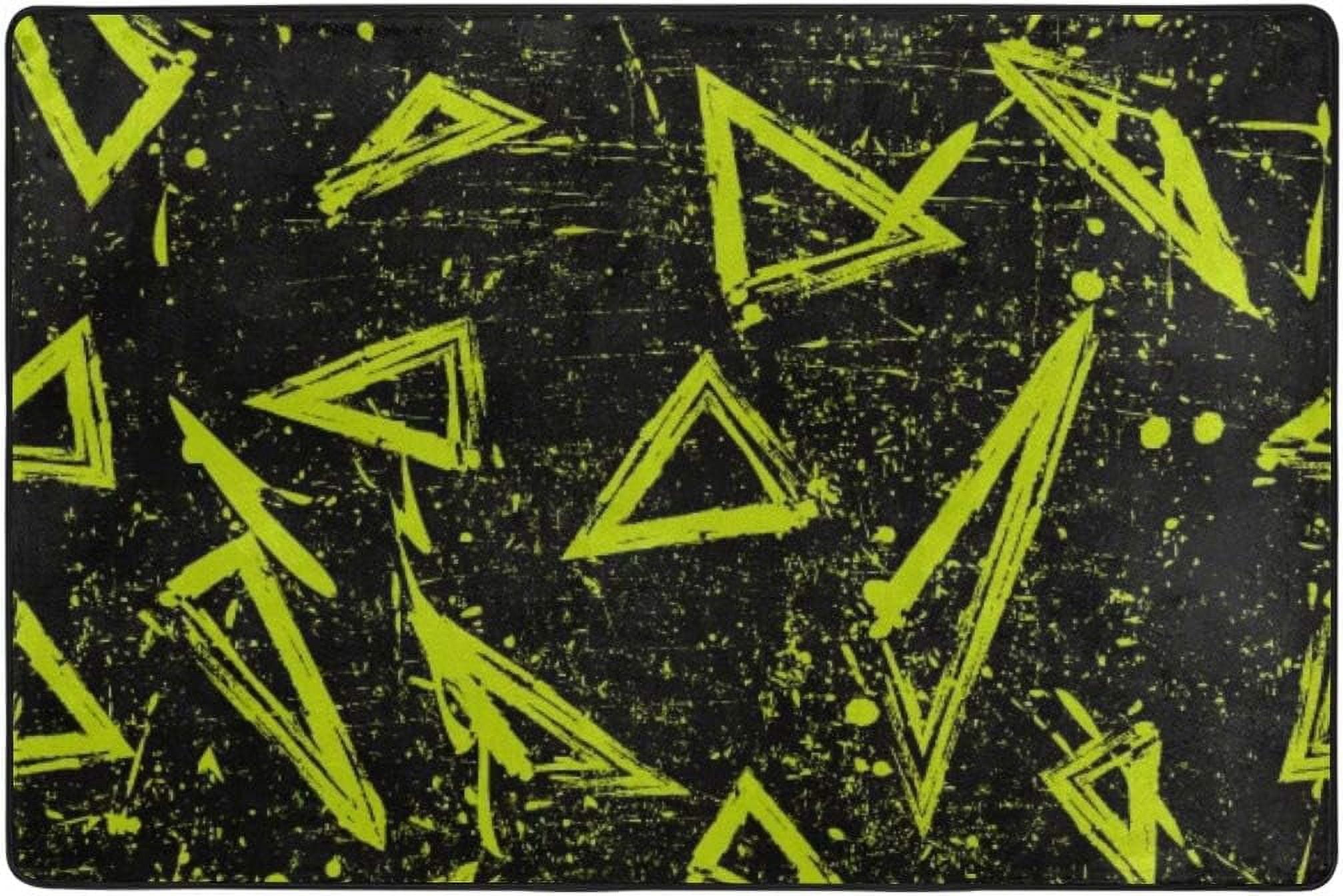 SKYSONIC Lightweight Soft Area Rugs Triangles and Points Floor Mat for ...