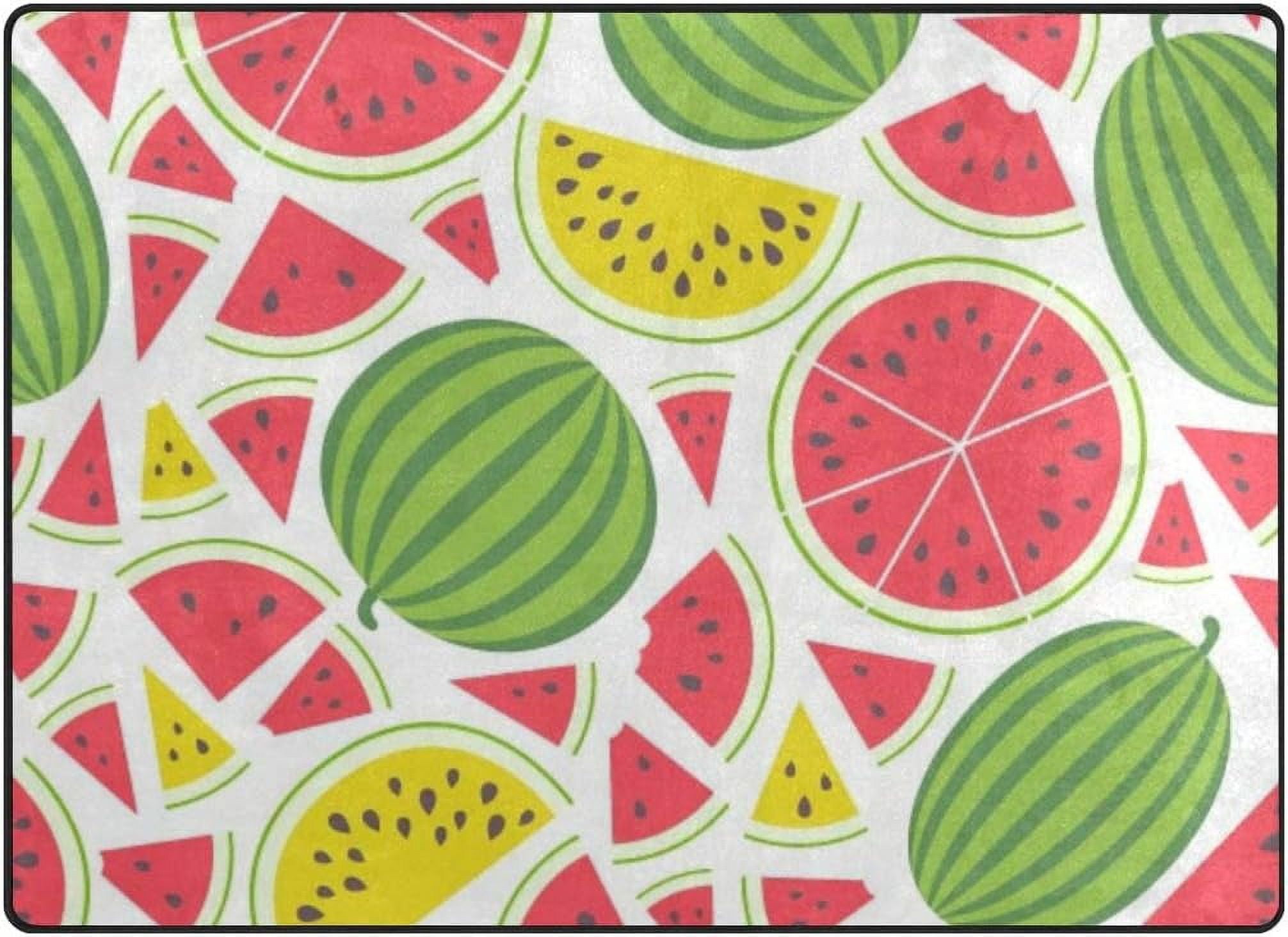 SKYSONIC Lightweight Soft Area Rugs Various Watermelons Floor Mat for ...