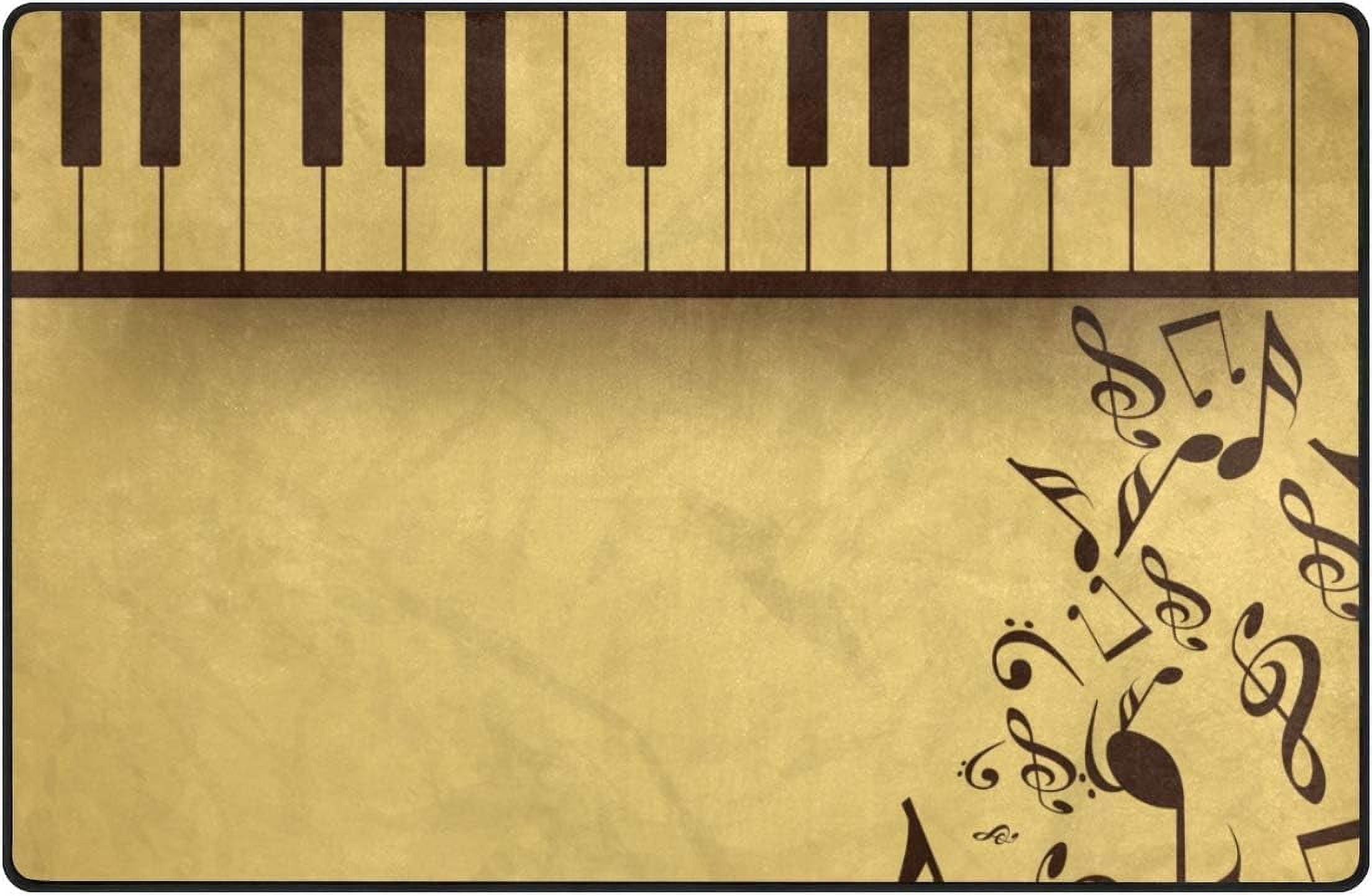 SKYSONIC Lightweight Soft Area Rugs Vintage Musical Background with ...