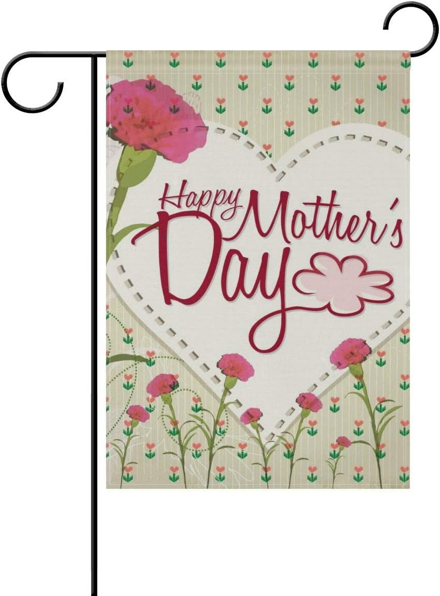 SKYSONIC Lovely Happy Mother's Day Double-Sided Printed Garden House ...