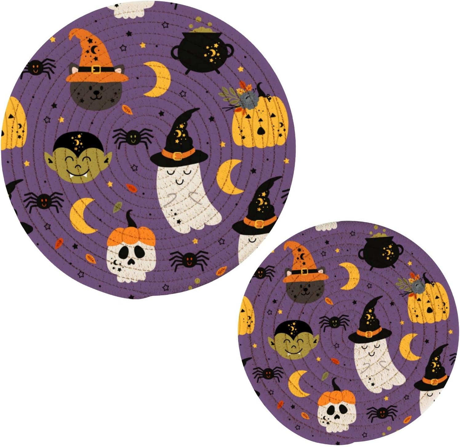 SKYSONIC Magic Spooky Cat Pot Holders Trivets, 2 Pcs Heat Resistant ...