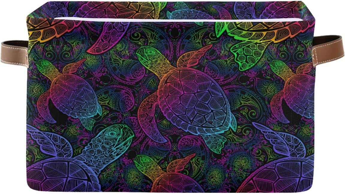 SKYSONIC Mandala Sea Turtle Laundry Basket Collapsible Laundry Hamper ...