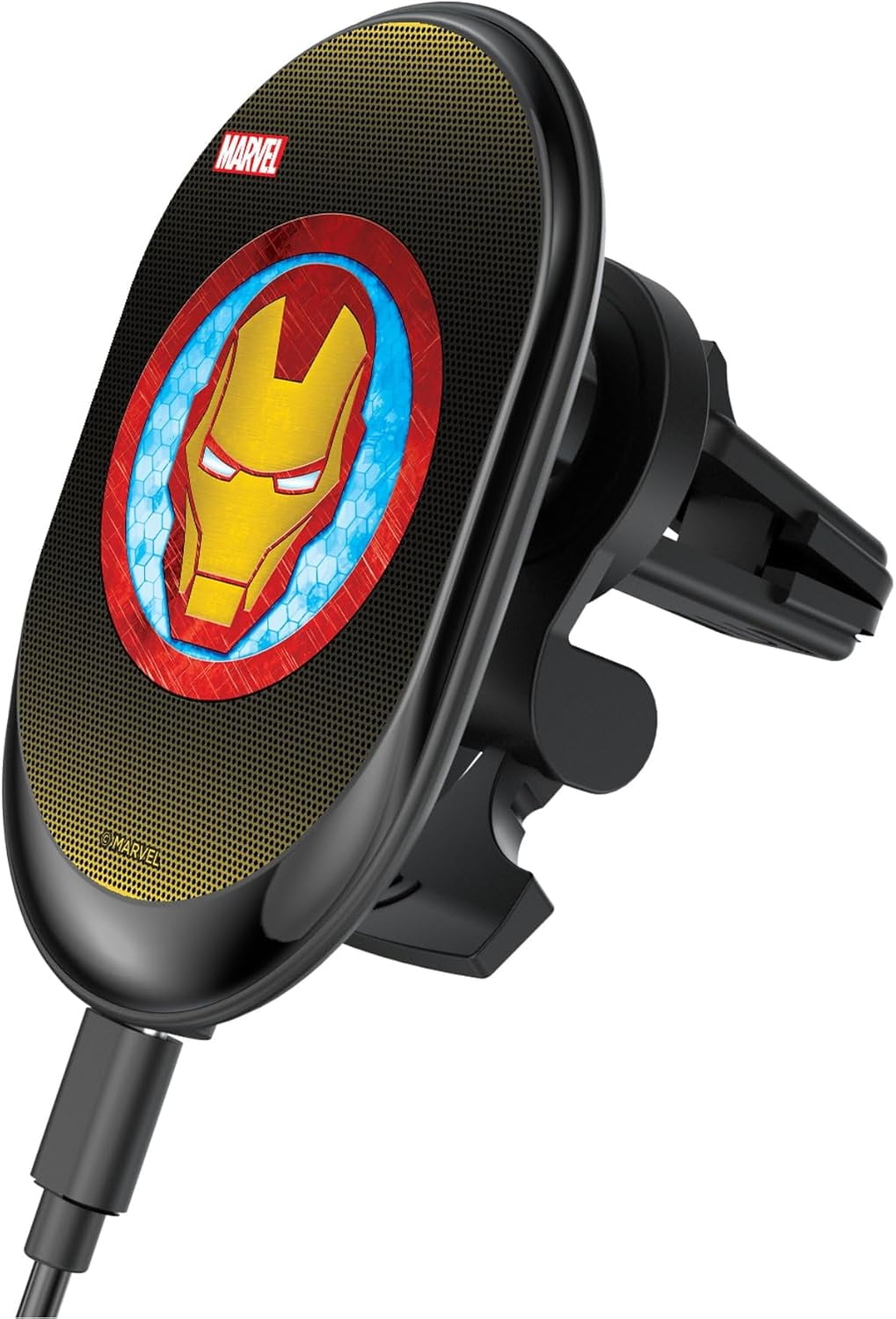 SKYSONIC Marvel Avengers Iron Man Grid 15-Watt Wireless Mag Car Charger ...