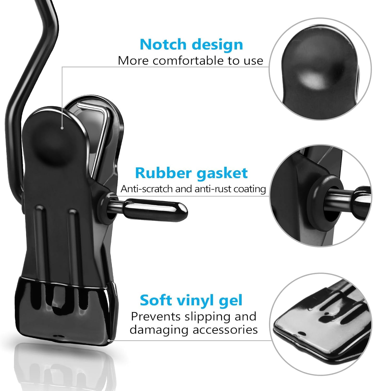 SKYSONIC Matte Boot Hangers for Closet, Laundry Clips, Boot Holders ...