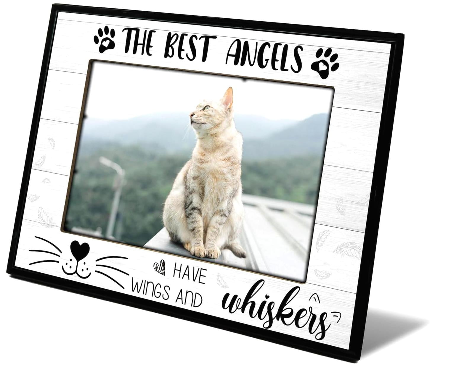 SKYSONIC Memorial Frame, Sympathy Wooden Photo Holder, Tribute for ...