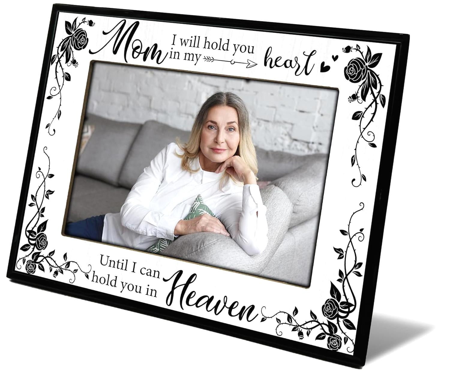 SKYSONIC Memorial Frame for Mother's Memory, Sympathy Photo Holder, 4x6 ...