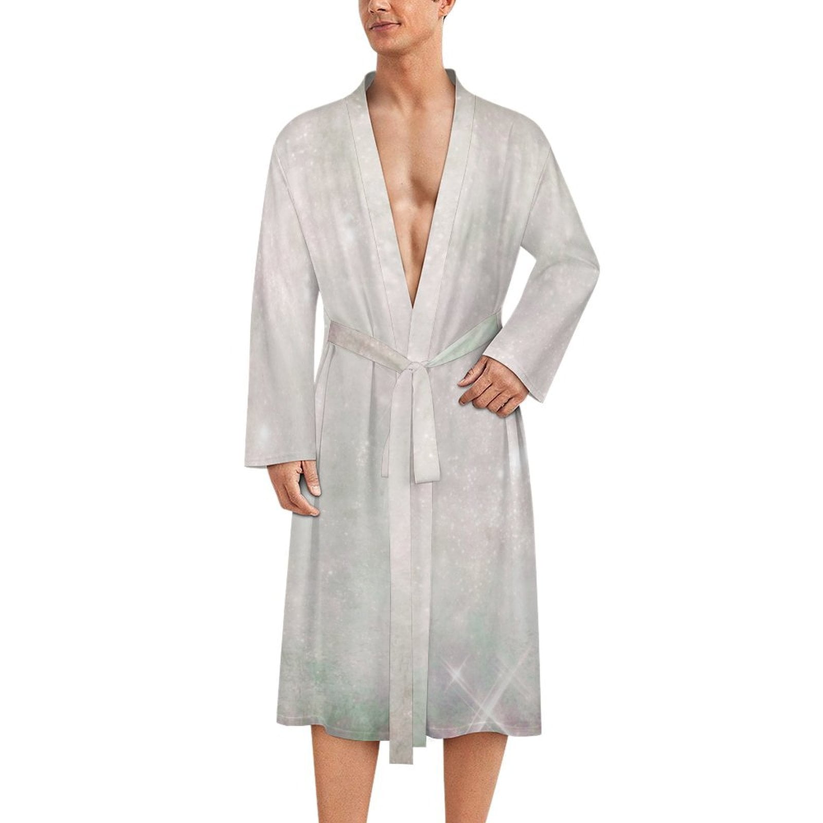 SKYSONIC Mens Robe Lightweight Kimono, Design Layout Bathrobes ...